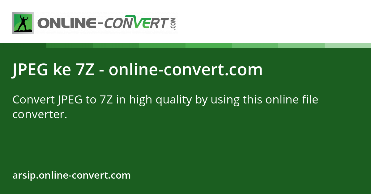 JPEG sampai 7Z - online-convert.com