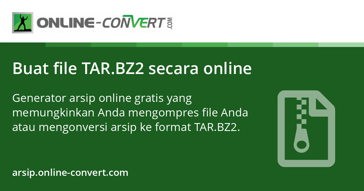 Buat file TAR.BZ2 secara online