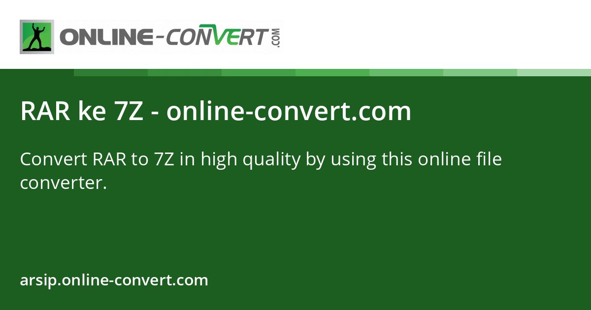 RAR ke 7Z - online-convert.com